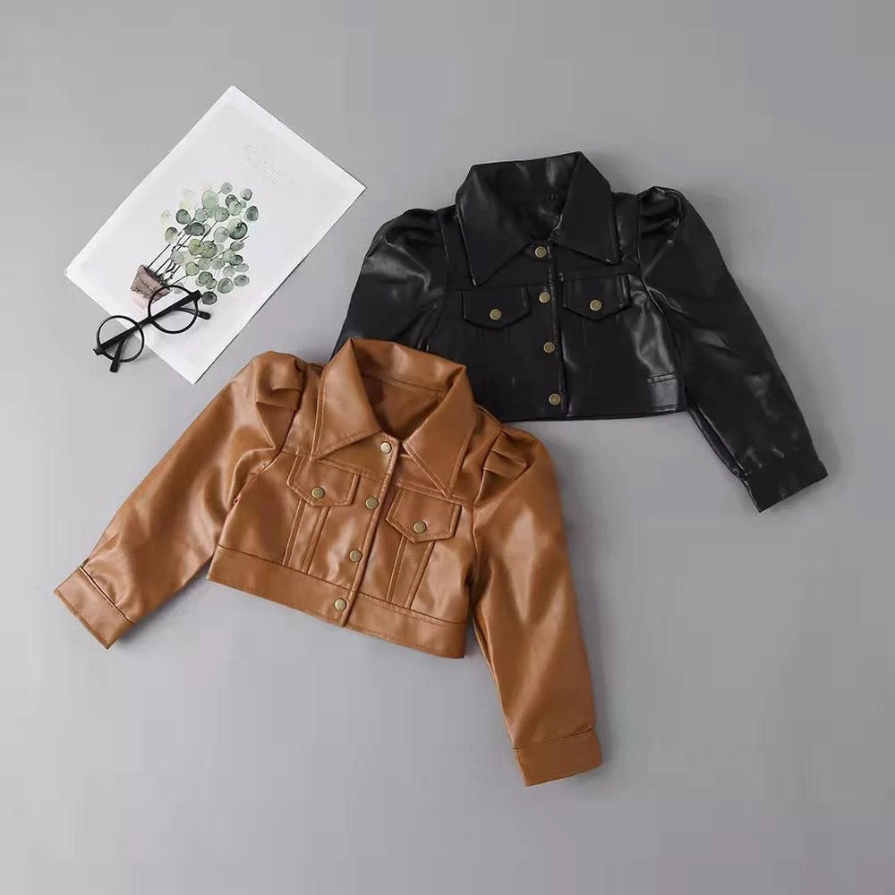 GV Jess Faux Leather Crop Jacket – GVCouture